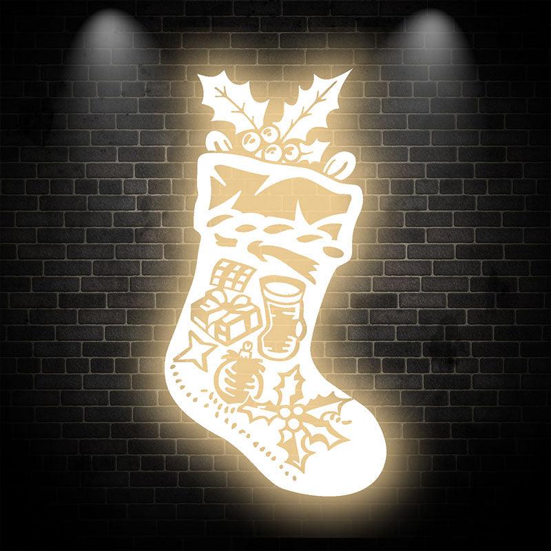 Golden LED Christmas Stockings | Creative holiday decorations, perfect