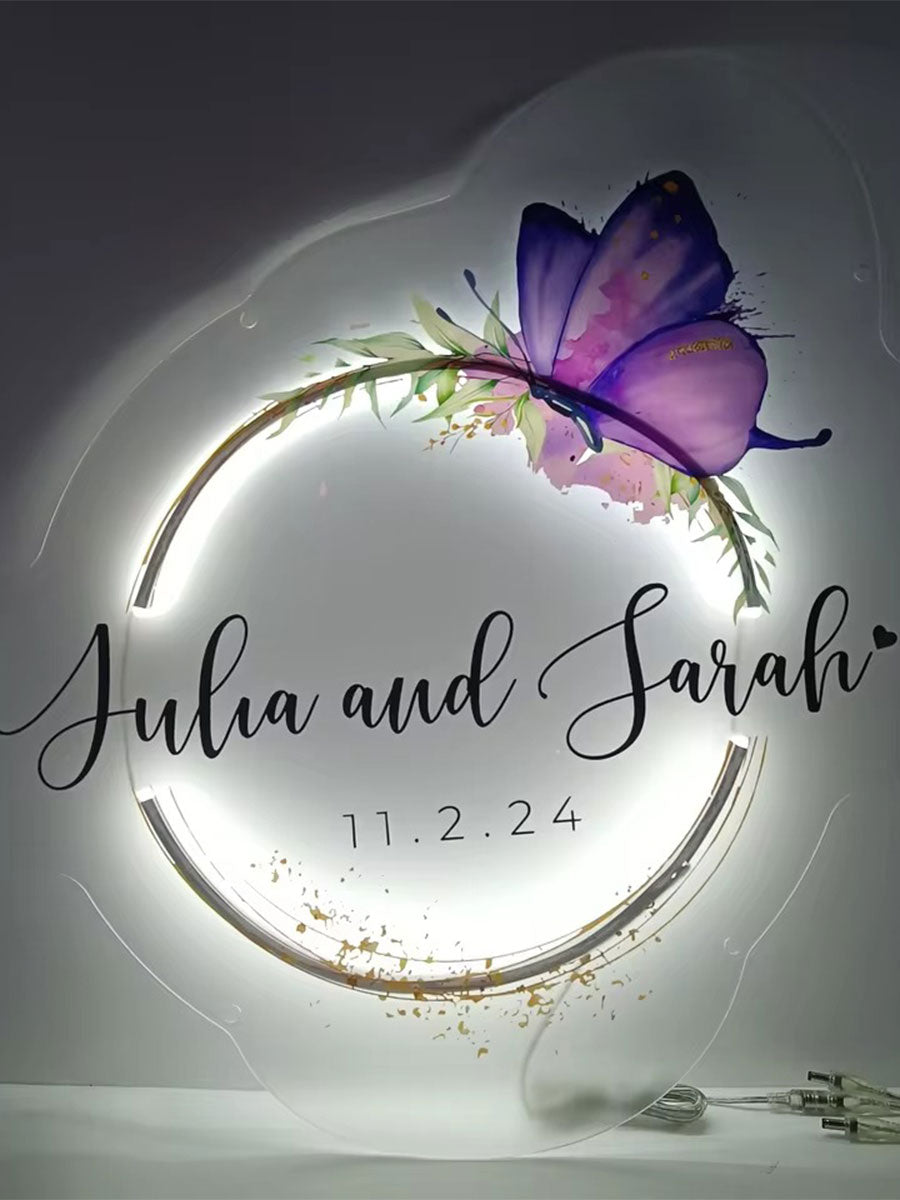 LED Backlit Business Sign – Custom Light Up Acrylic Wall Sign for Shop