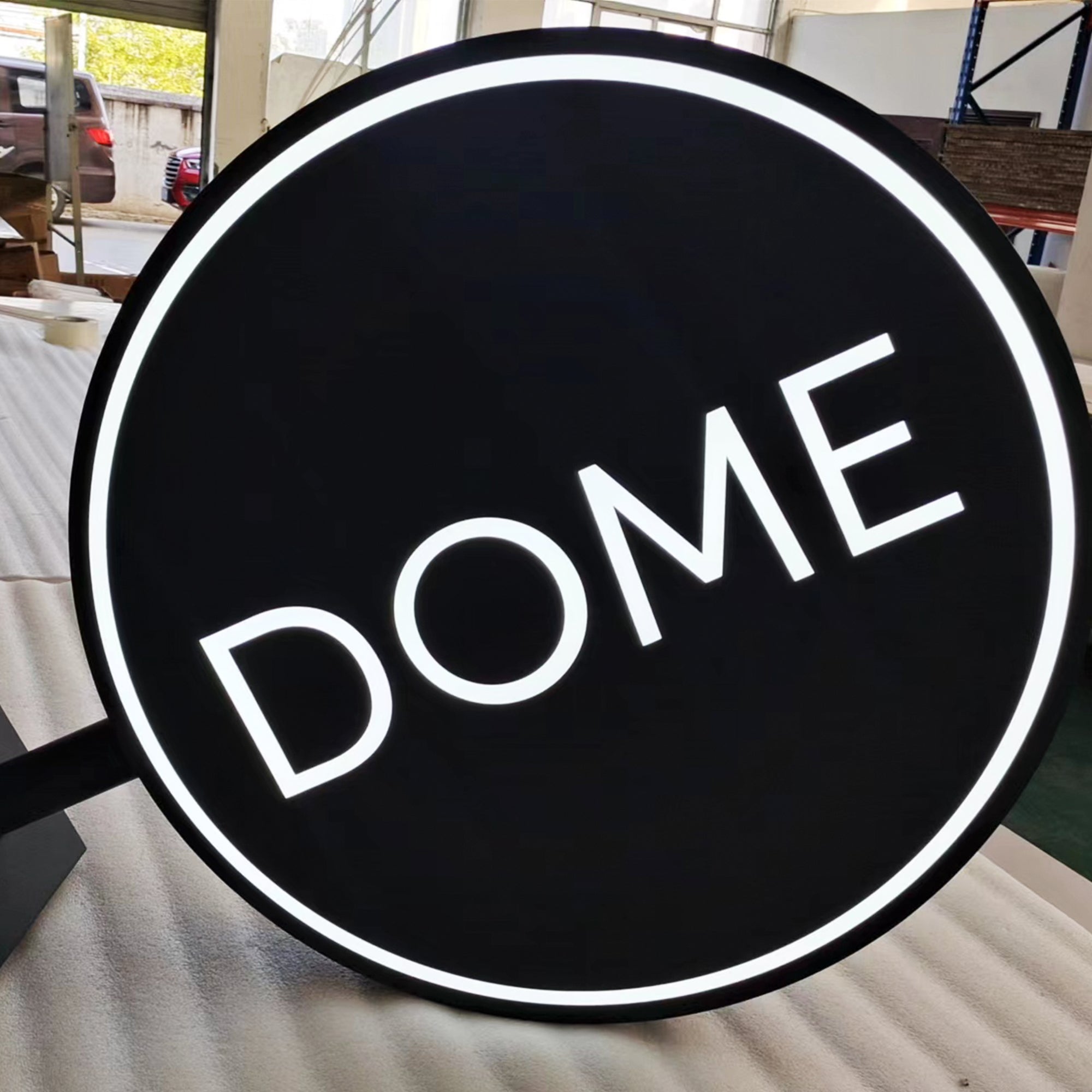 Customized Wall Blade Sign Stainless Steel Led Lightbox Sign Dual-lit