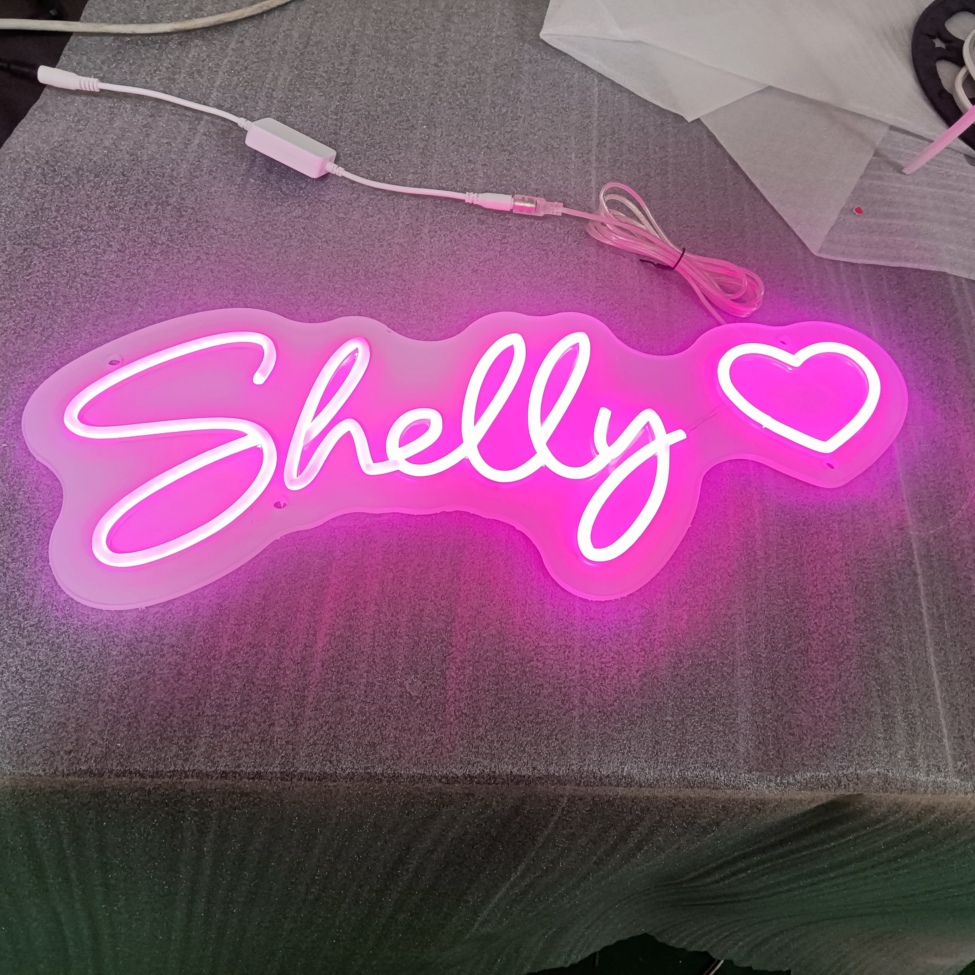 shelly neon sign