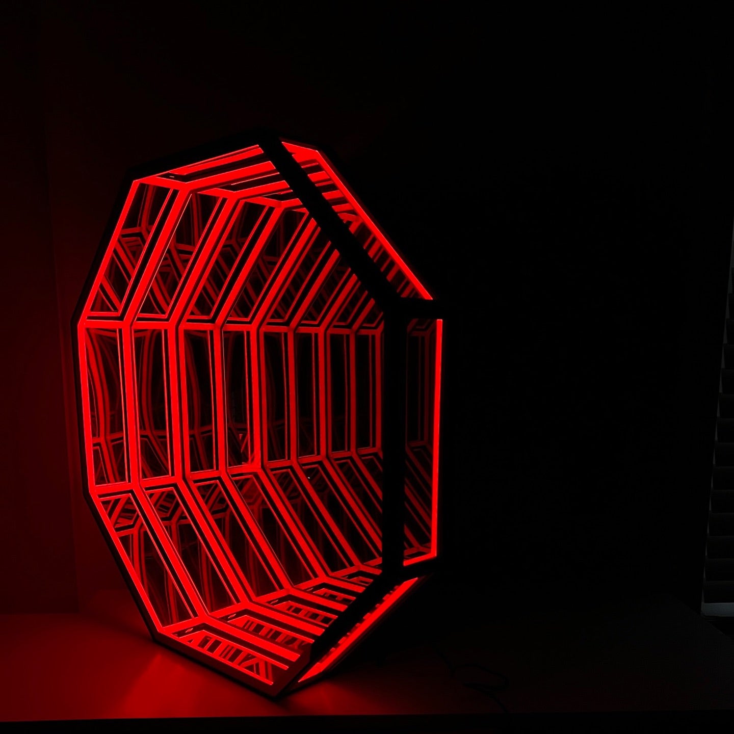 Infinity Mirror Wall Art – Octagon 3D Optical Illusion LED Light with