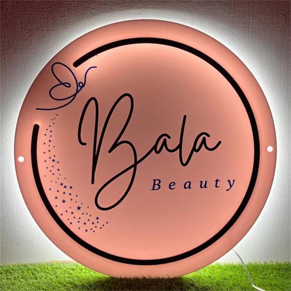 Custom LED Backlit Sign for Business Logo, Storefront Wall Decor, Pers